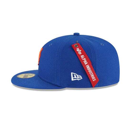 [60194098] New York Mets "Alpha Industry" Blue 59FIFTY Men's Fitted Ha ...